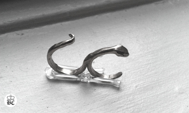 Double Finger Snake Ring Sterling Silver FREE SHIPPING - Etsy