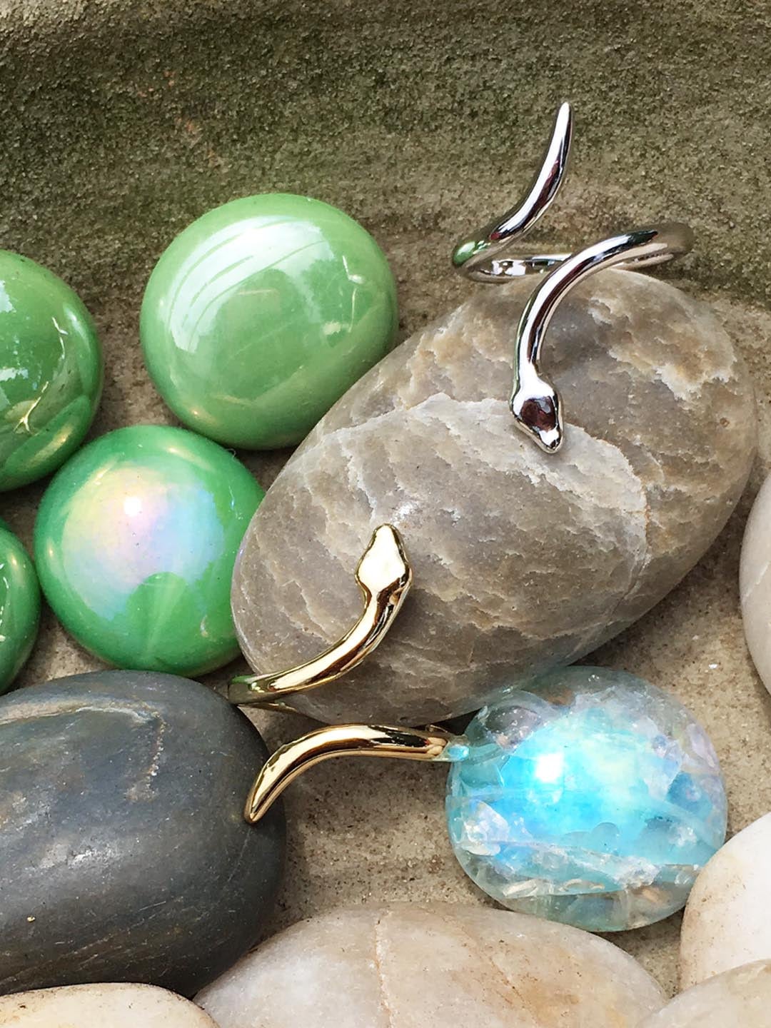 Snake Ring. Snake Midi Ring. Brass Polished. Stacking Ring. | Etsy