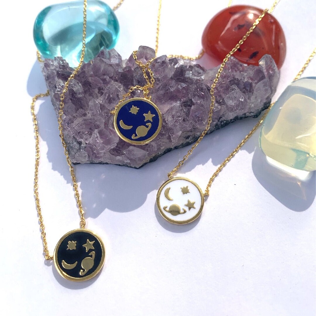 Solar System Lover Necklace. Solar System Charm Necklace. Stars and ...