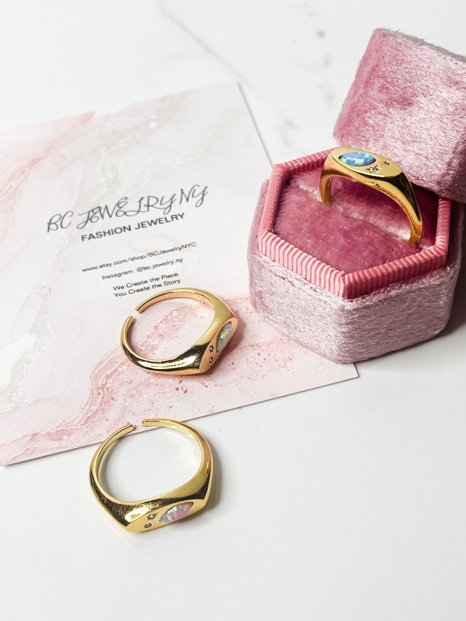 Saturn Signet Stack Rings. Solar System Charm Rings. Stars and Moon ...