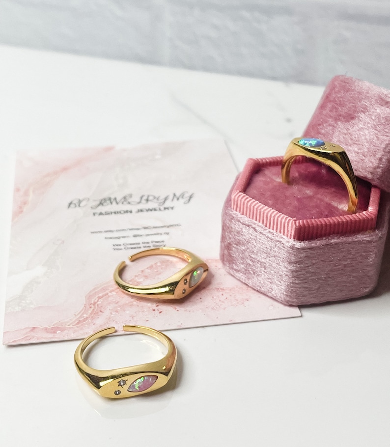 Saturn Signet Stack Rings. Solar System Charm Rings. Stars and Moon ...