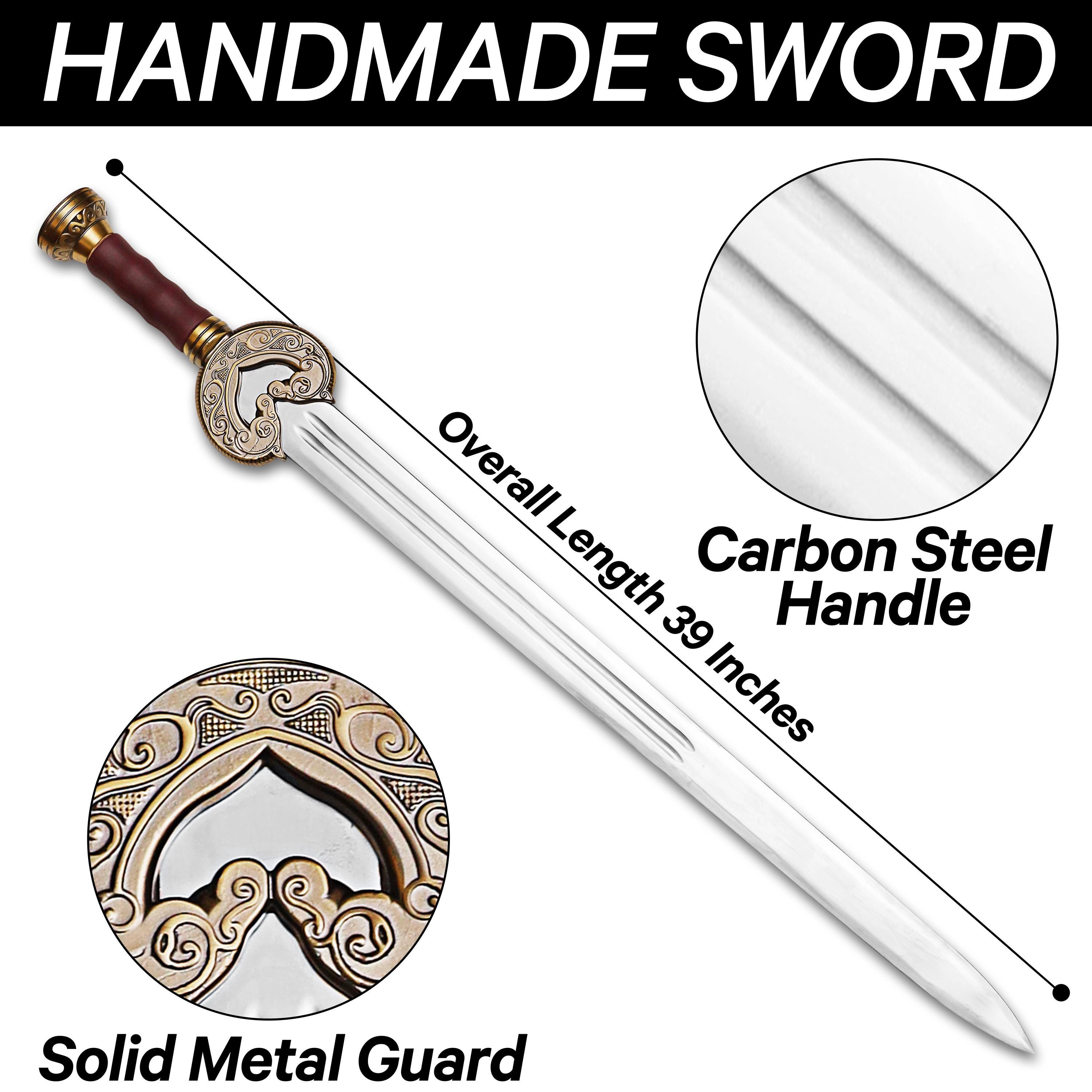 Handmade Scottish Claymore Sword, Black Medieval Highland Sword With ...