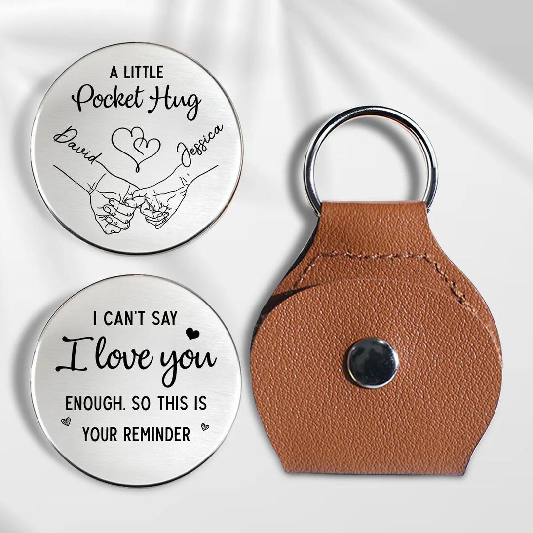 Personalized I Can't Say Pocket Hug Keychain 2026, Gift for Boyfriend ...