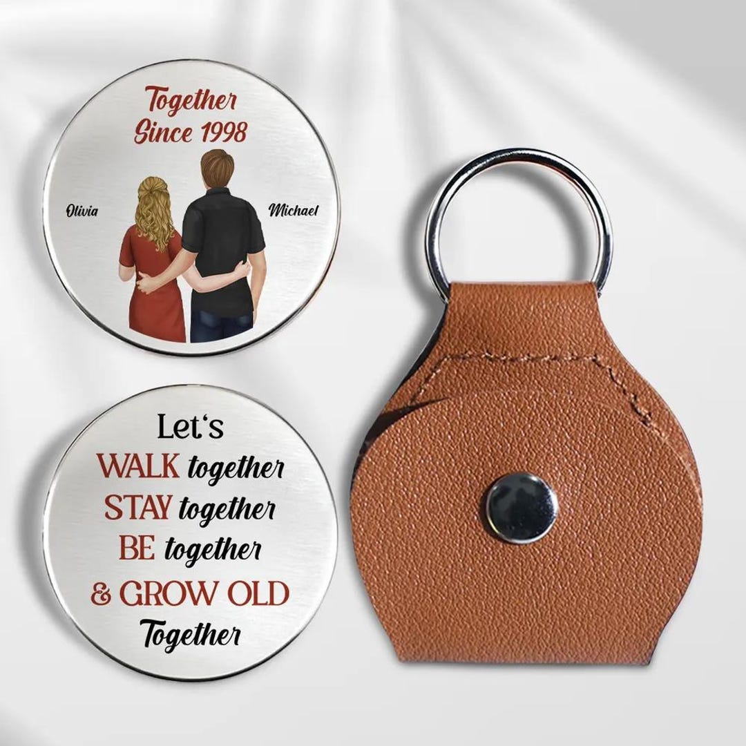 Custom Together Since Couple Pocket Hug Keychain, Grow Old Together ...
