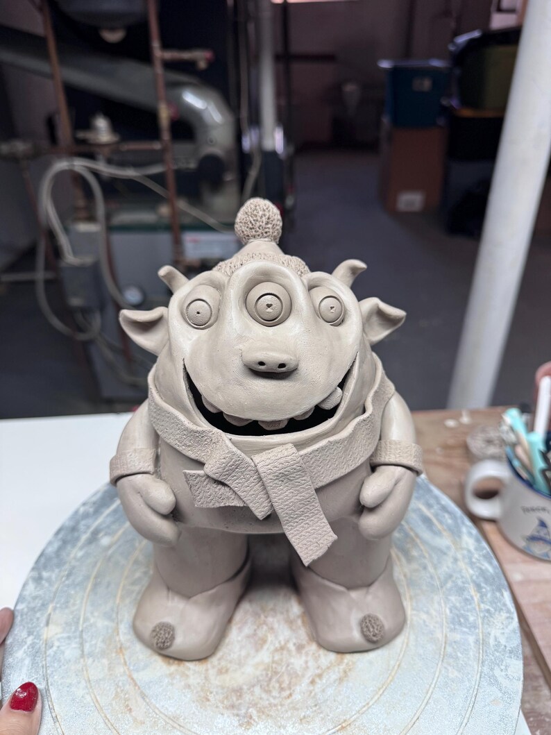 Monster Figurine - One of a Kind, Handbuilt, Handmade, Ceramic Monster ...