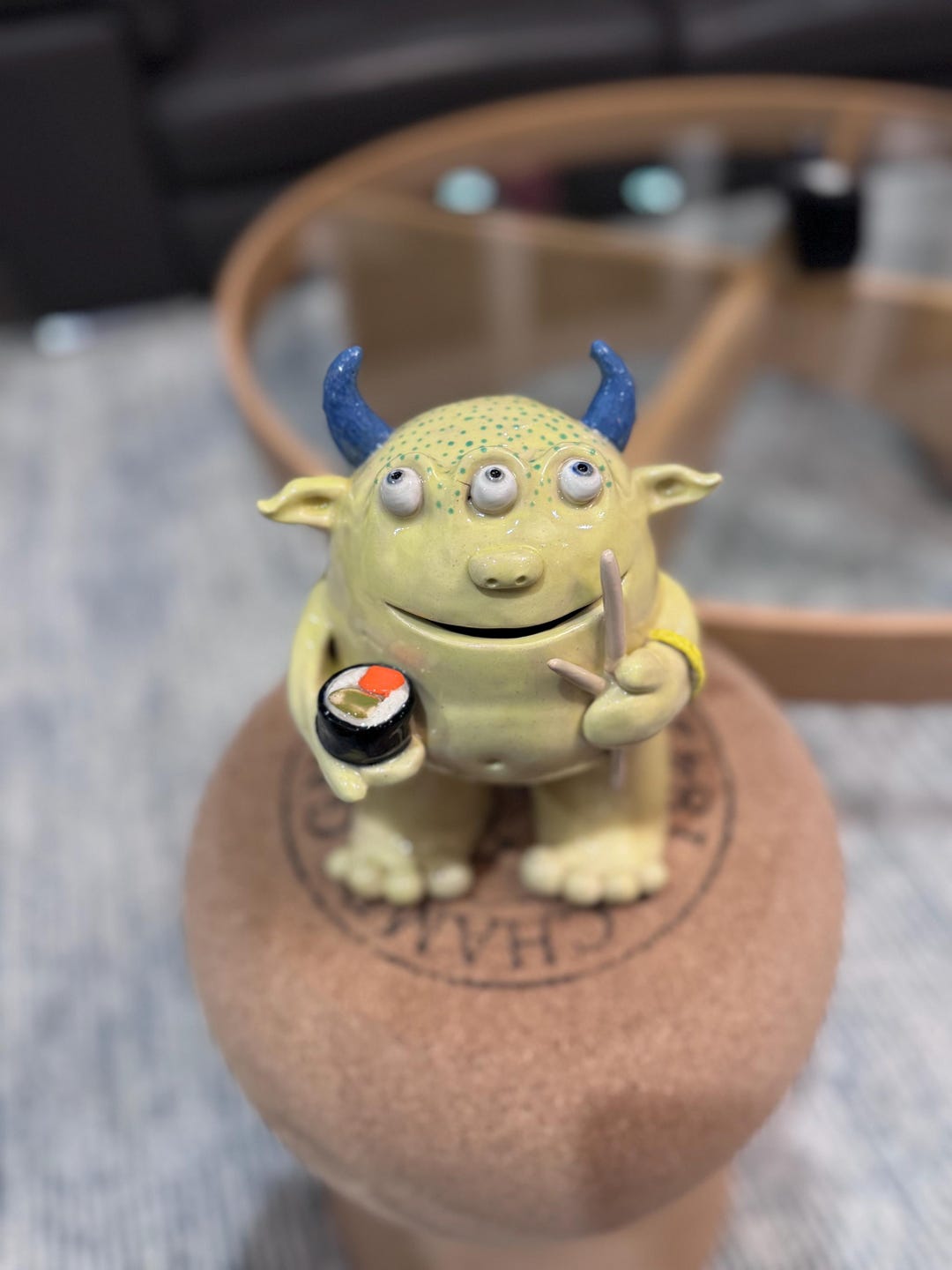 A Sushi Monster Ceramic Statue - Ceramic Monster Figurine, One of a ...