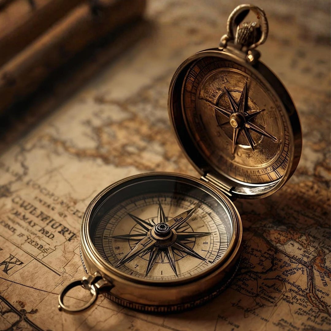 Digital Printable Image an Old Compass - Etsy