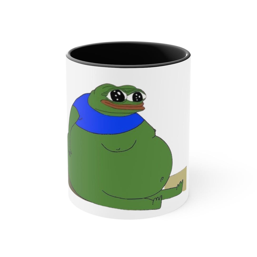 Fat Pepe the Frog Mug | Meme Character Ceramic Coffee Cup - Etsy
