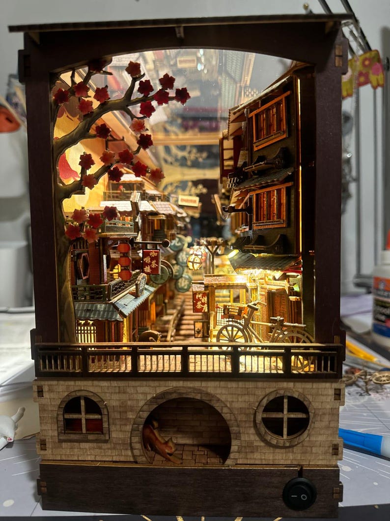 Jiufen Old Town Book Nook DIY Kit - Asian Taiwan Dollhouse Diorama ...