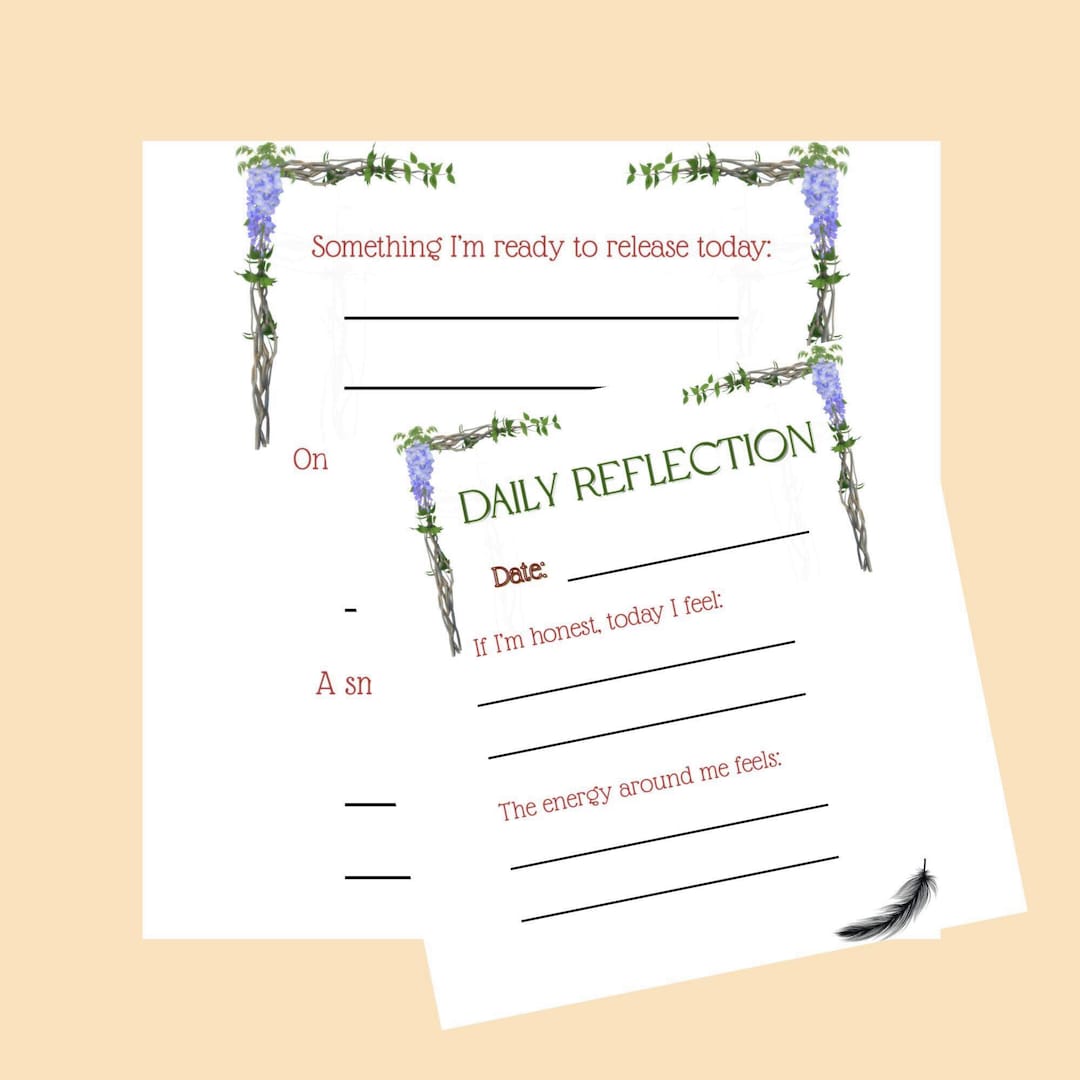 Daily Reflection Worksheet for Mental Clarity | Printable Mindfulness ...