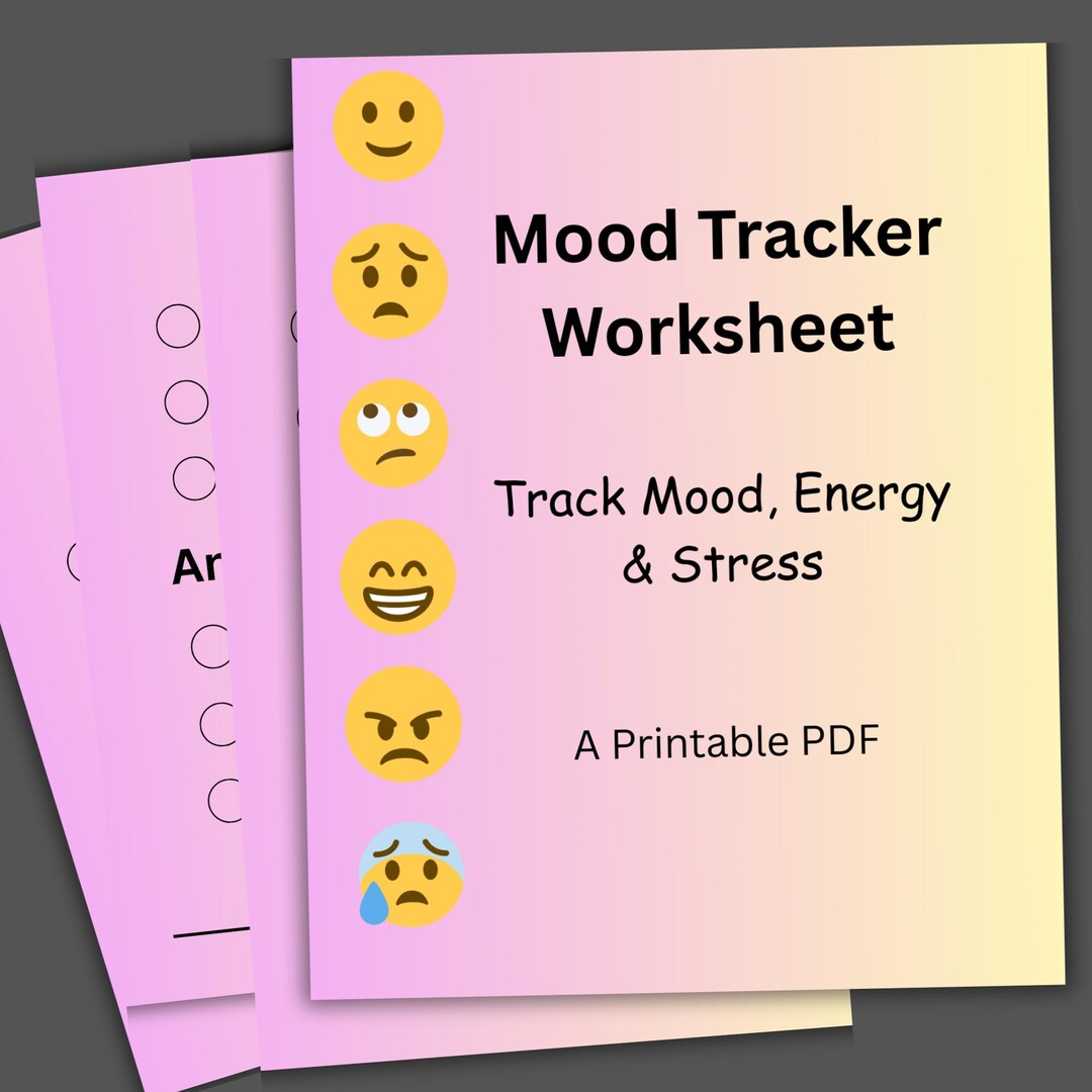 Mood Tracker Printable-daily Mood, Energy, & Stress Check-in - Etsy
