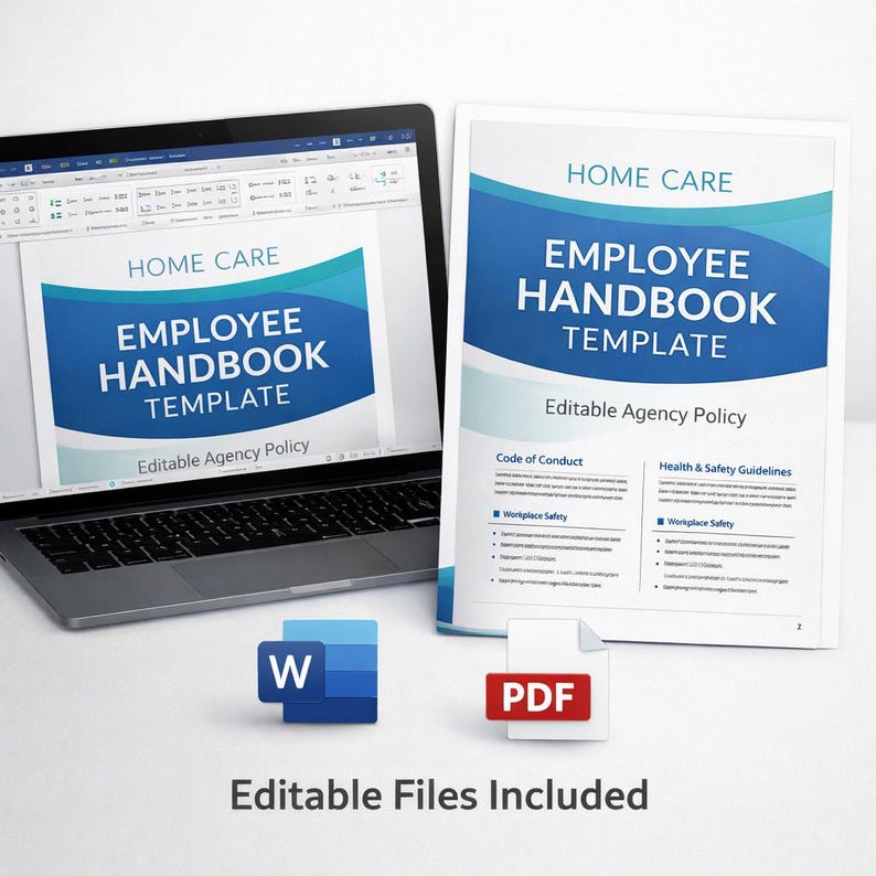 Home Care Employee Handbook Template | Editable Agency Policy Manual ...