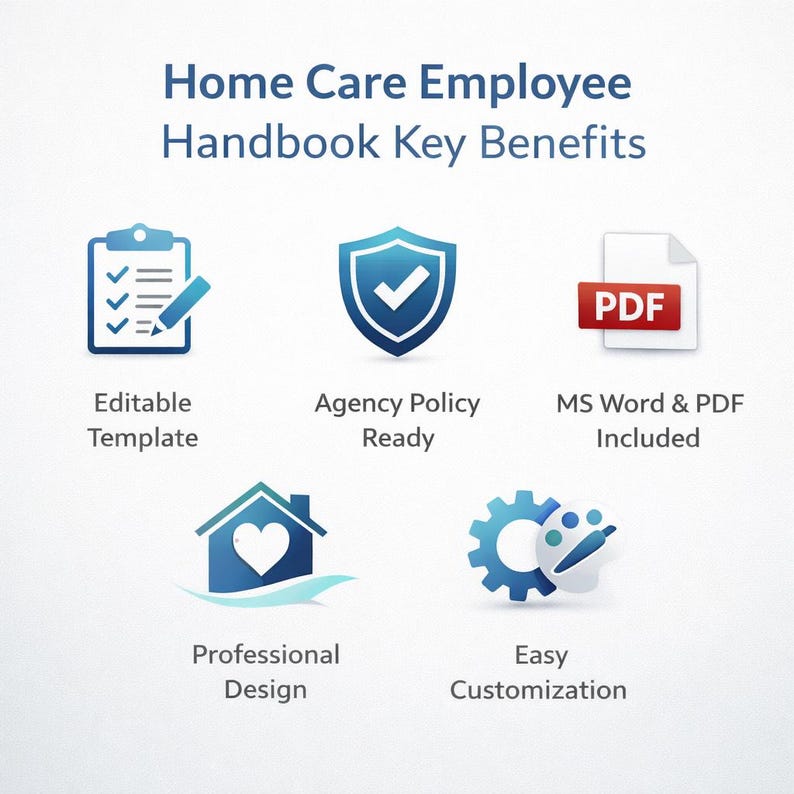 Home Care Employee Handbook Template | Editable Agency Policy Manual ...