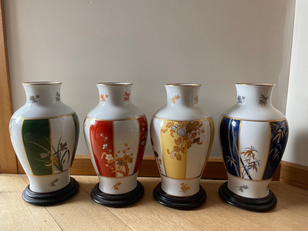 Vintage Yellow Vase Flower Design From Franklin Mint. Noritake Okura ...