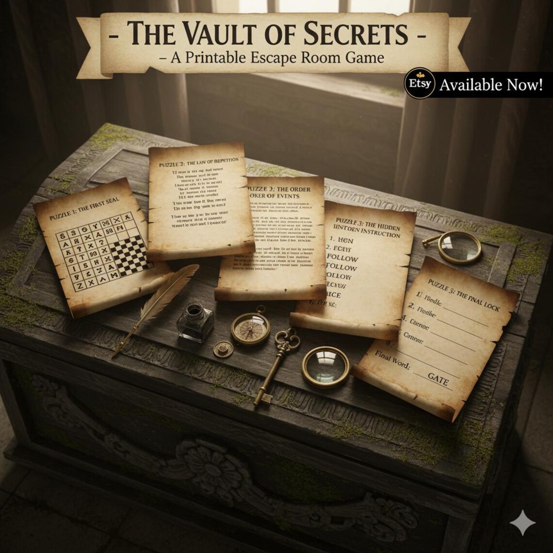 The Vault of the Lost Civilization | Escape Room Printable Game | 5 ...