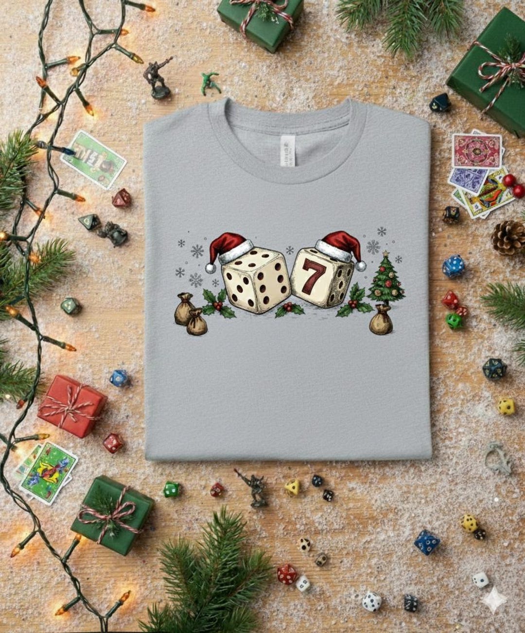 Funny Six Seven Dice Meme Christmas T-shirt – Tabletop Gamer Holiday ...