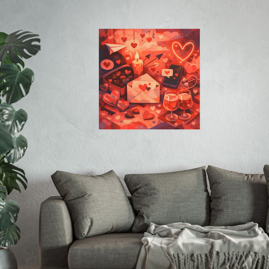Valentine Romance Collage Poster | Satin & Archival Matte - Etsy