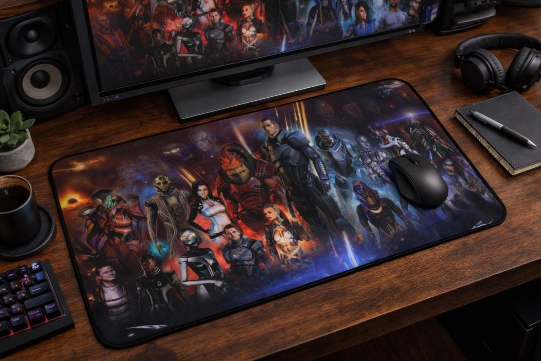 Mass Effect Gaming Desk Mat | Sci-fi Gaming Large Desk Pad | Sci Fi ...