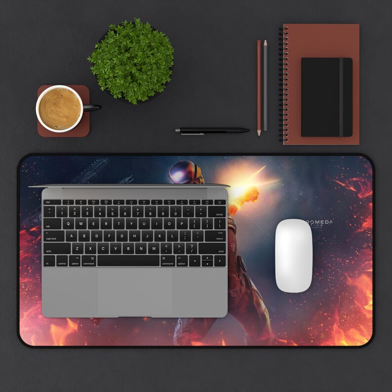 Mass Effect Gaming Desk Mat | Sci-fi Space Soldier Large Mouse Pad ...