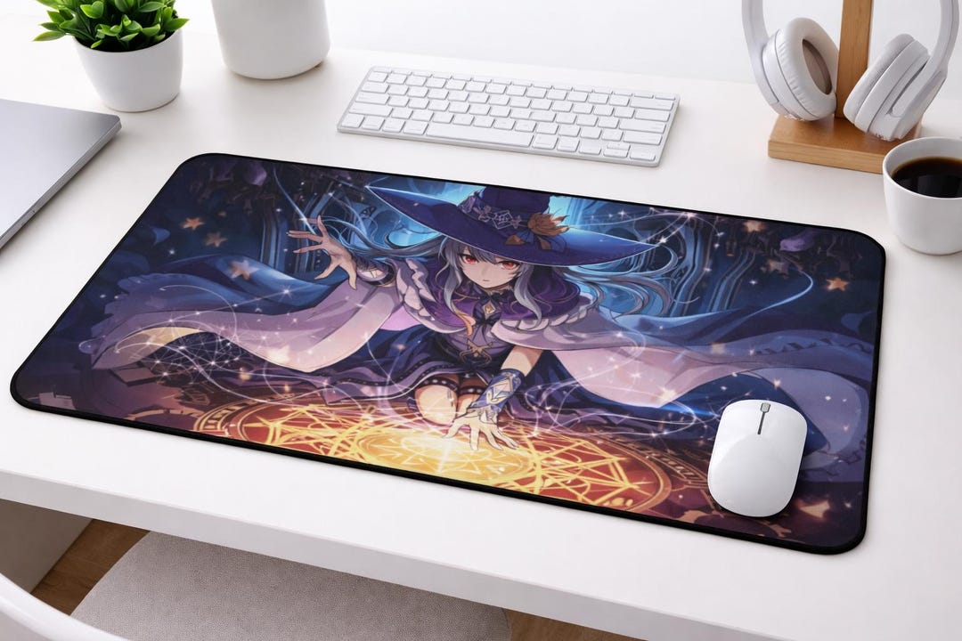 Magic Circle Gaming Mouse Pad | Fantasy Mage Anime Desk Mat | Extended ...