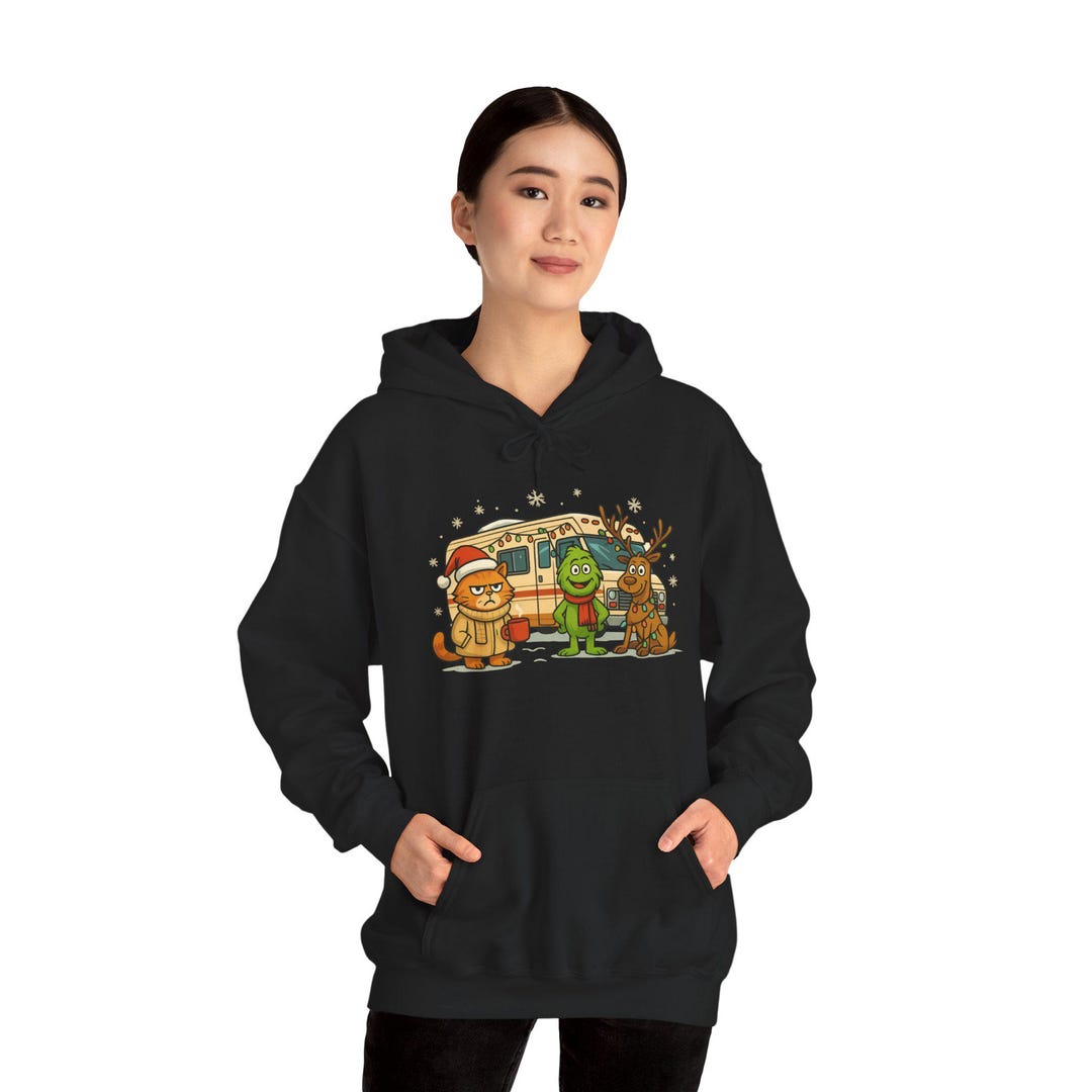 Grumpy Cat Christmas RV Hoodie, Funny Holiday Sweatshirt - Etsy