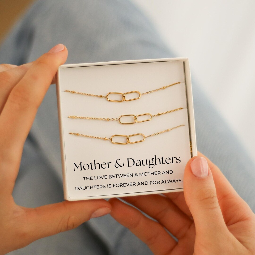 Mother and Two Daughters Bracelets Set of Three Matching Bracelets ...