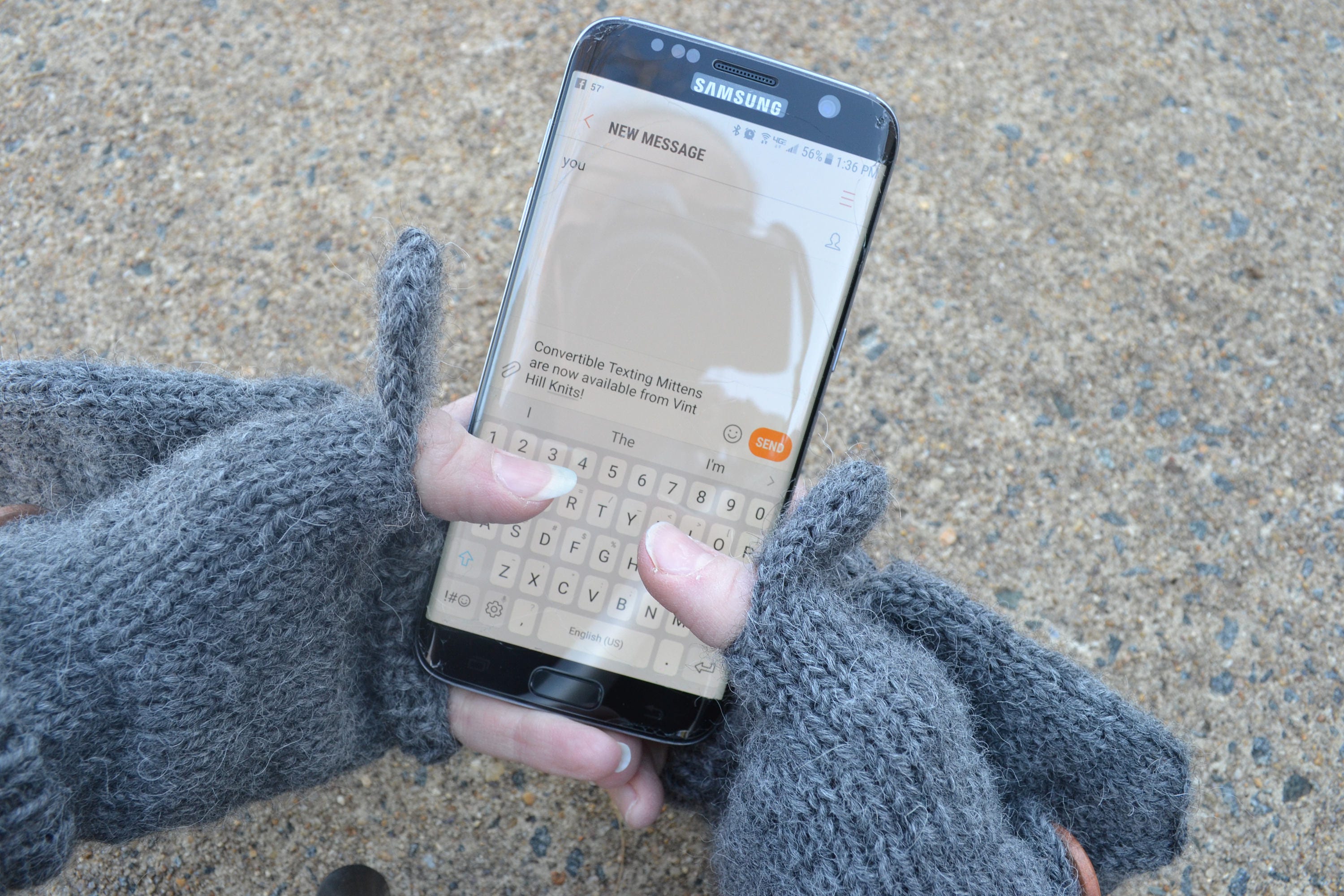 Convertible Texting Mittens PDF Knitting Pattern by Vint Hill | Etsy