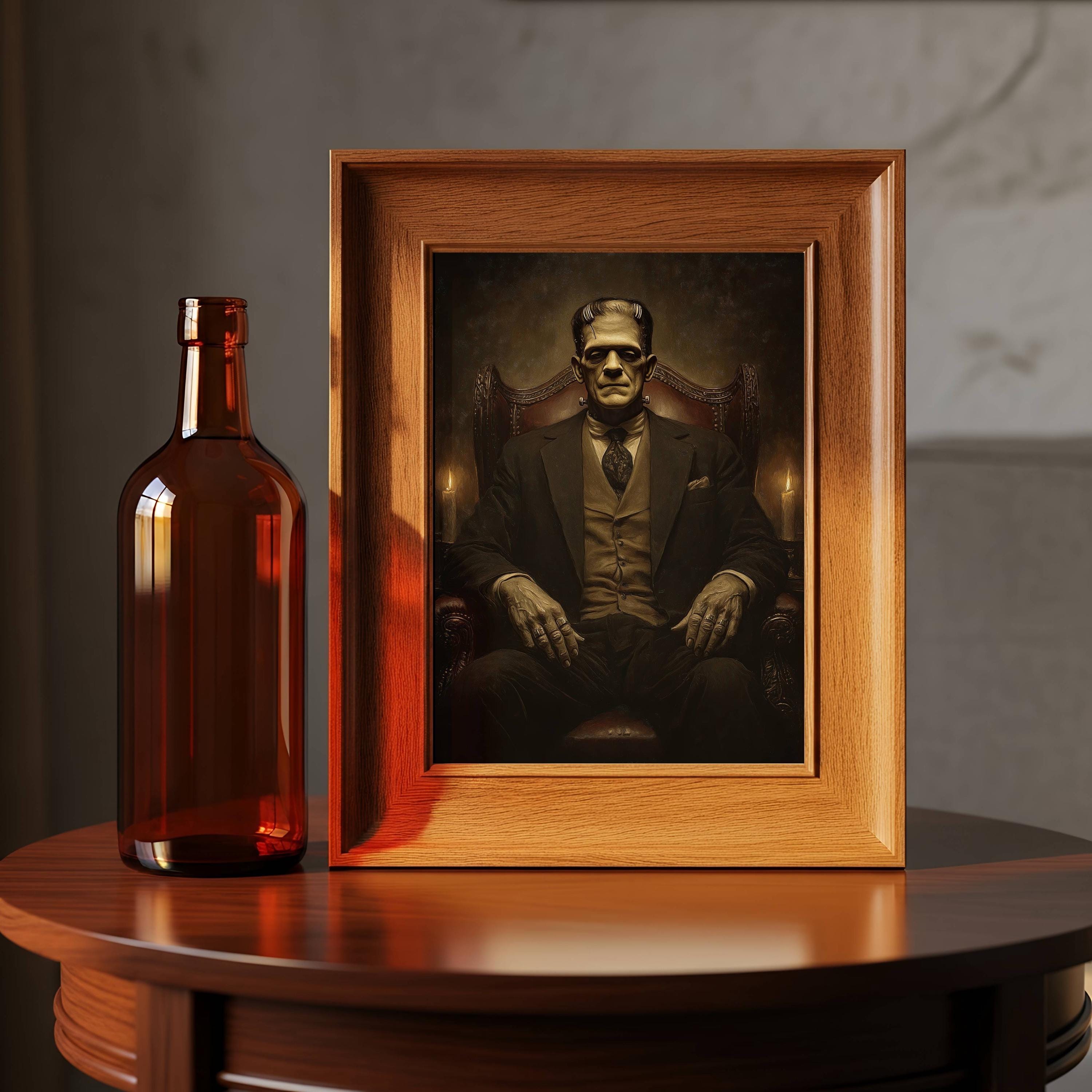 Gothic Frankenstein Gentleman Art Print – Dark Academia Victorian ...