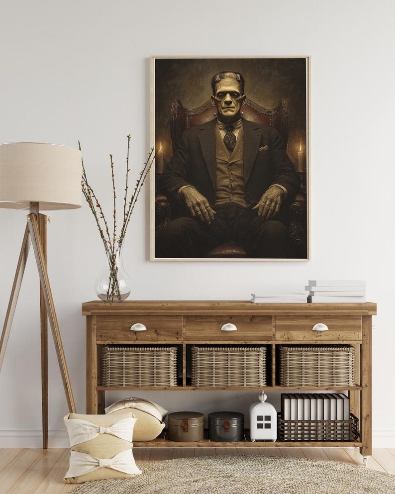 Gothic Frankenstein Gentleman Art Print – Dark Academia Victorian ...