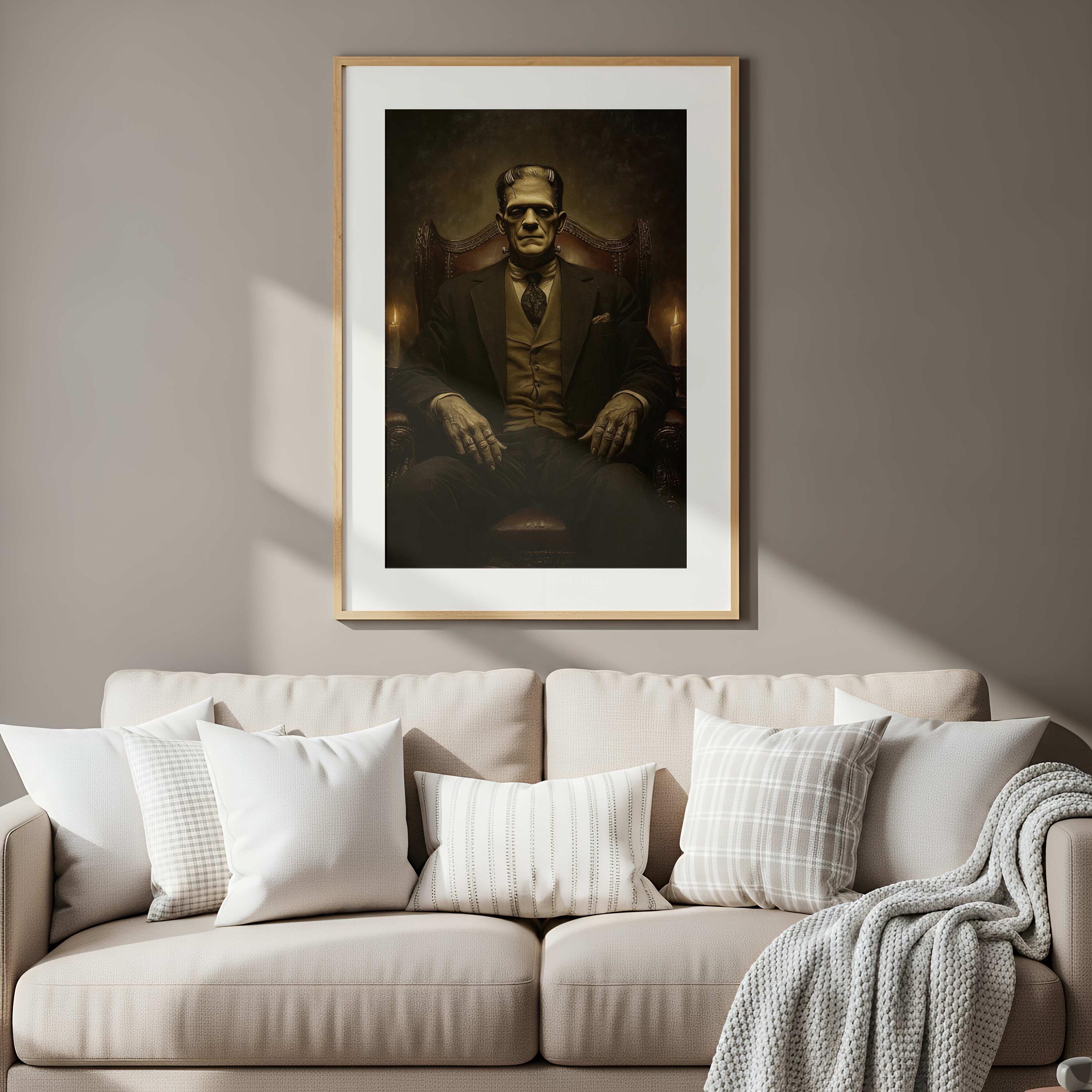 Gothic Frankenstein Gentleman Art Print – Dark Academia Victorian ...