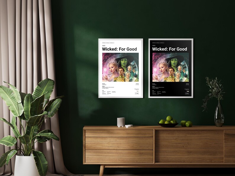 Wicked: for Good 2025 Movie Poster | Wall Art Decoration (PDF) - Etsy