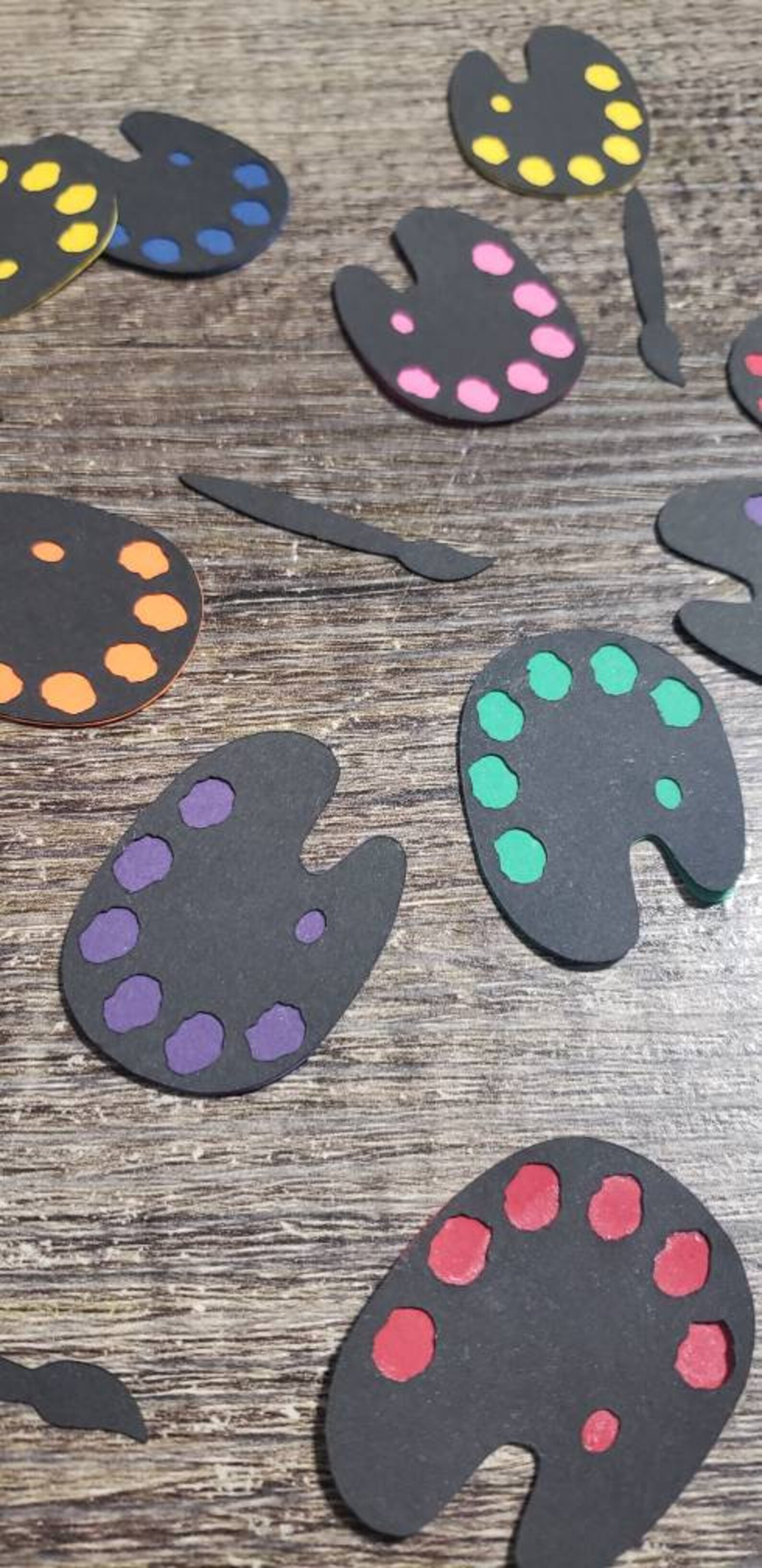 Palette and Paint Brush Confetti Paint Party Confetti Paint - Etsy