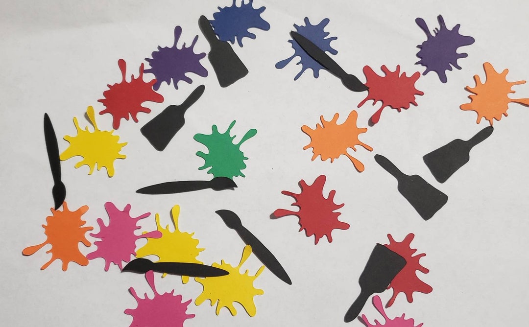 Paint Splatter Party Confetti, Paint Splatter Confetti, Artist Palette ...
