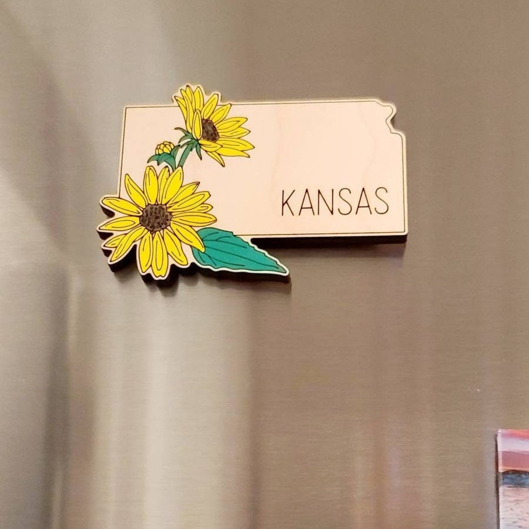 Kansas Magnet, KS Magnet, Topeka Magnet, Wild Sunflower, Kansas ...