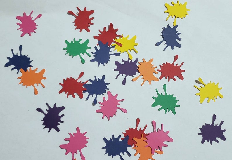 Paint Splatter Party Confetti, Paint Splatter Confetti, Artist Palette ...