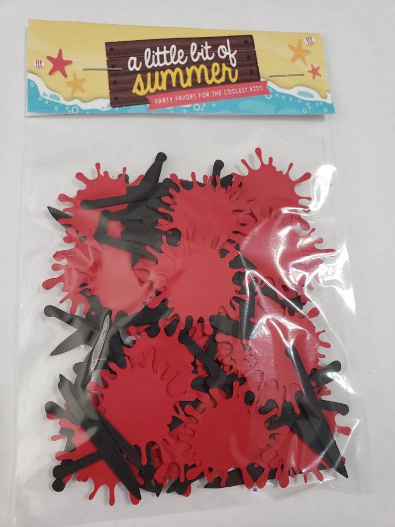 Blood Splatter Confetti, Murder Mystery Confetti, Friday the 13th Party ...