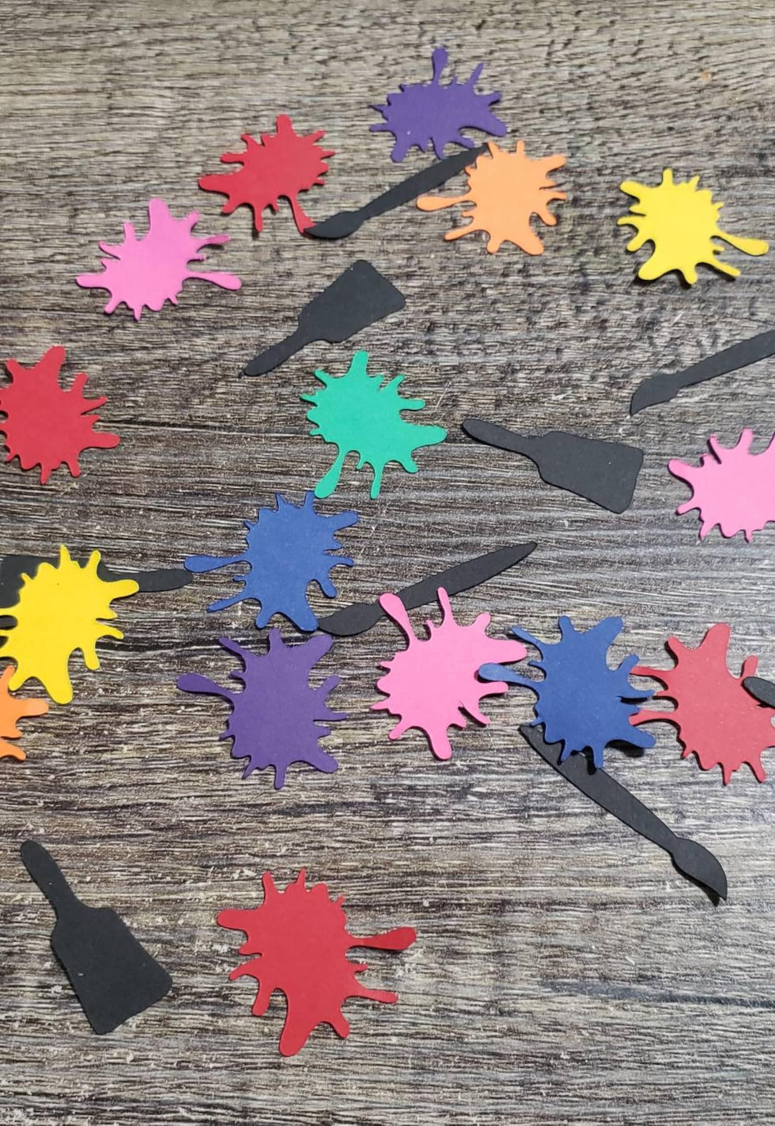 Paint Splatter Party Confetti Paint Splatter Confetti Artist - Etsy