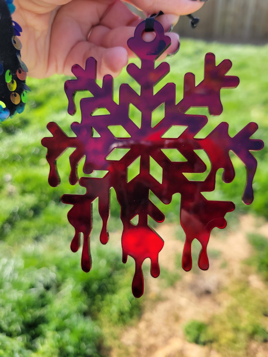 Bloody Snowflake Christmas Ornament, Acrylic Christmas Ornament ...