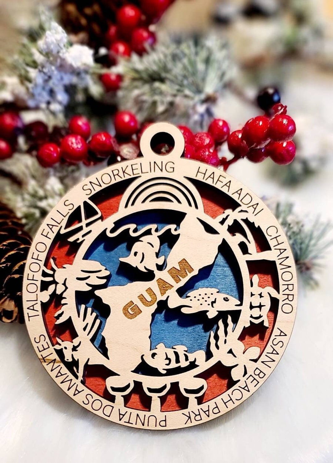 Guam Christmas Ornament, Guam Ornament, GU Ornament, Land of Chamorro ...