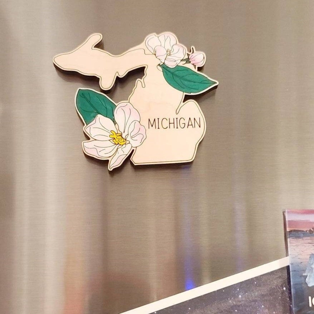 Michigan Magnet, MI Magnet, Great Lake State Magnet, Mitten State ...