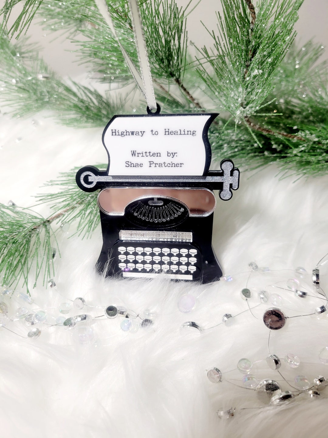 Gift for a Writer, Personalized Vintage Looking Typewriter Ornament ...