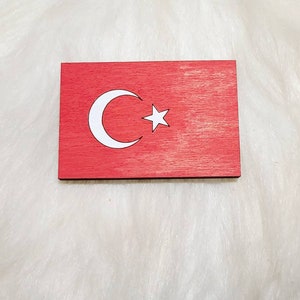 Turkey Souvenir Flag Hand-painted Magnets, Turkish Magnet, Travel ...