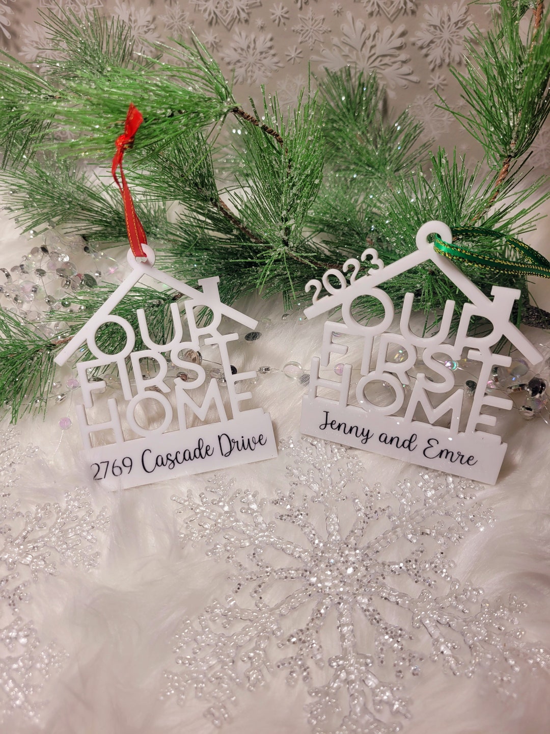 Our First Christmas in Our New Home Ornament, Personalized Family Ornament, New House Ornament ...