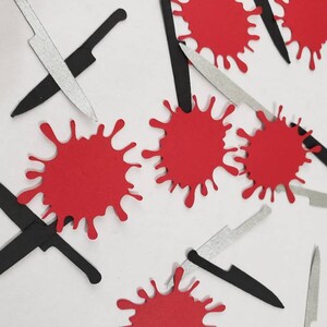 Blood Splatter Confetti, Murder Mystery Confetti, Friday the 13th Party ...