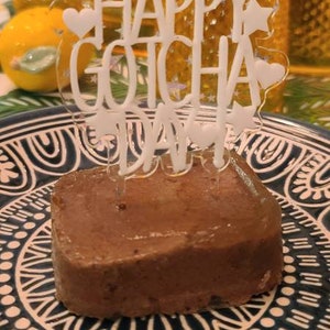 Happy Gotcha Day Cake Topper, Dog Food Topper, Cat Food Topper, Adopt ...