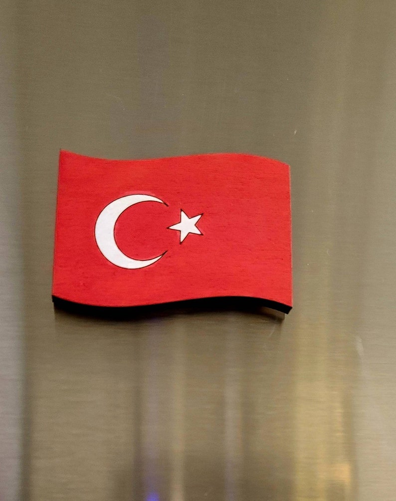 Turkey Souvenir Flag Hand-painted Magnets, Turkish Magnet, Travel ...