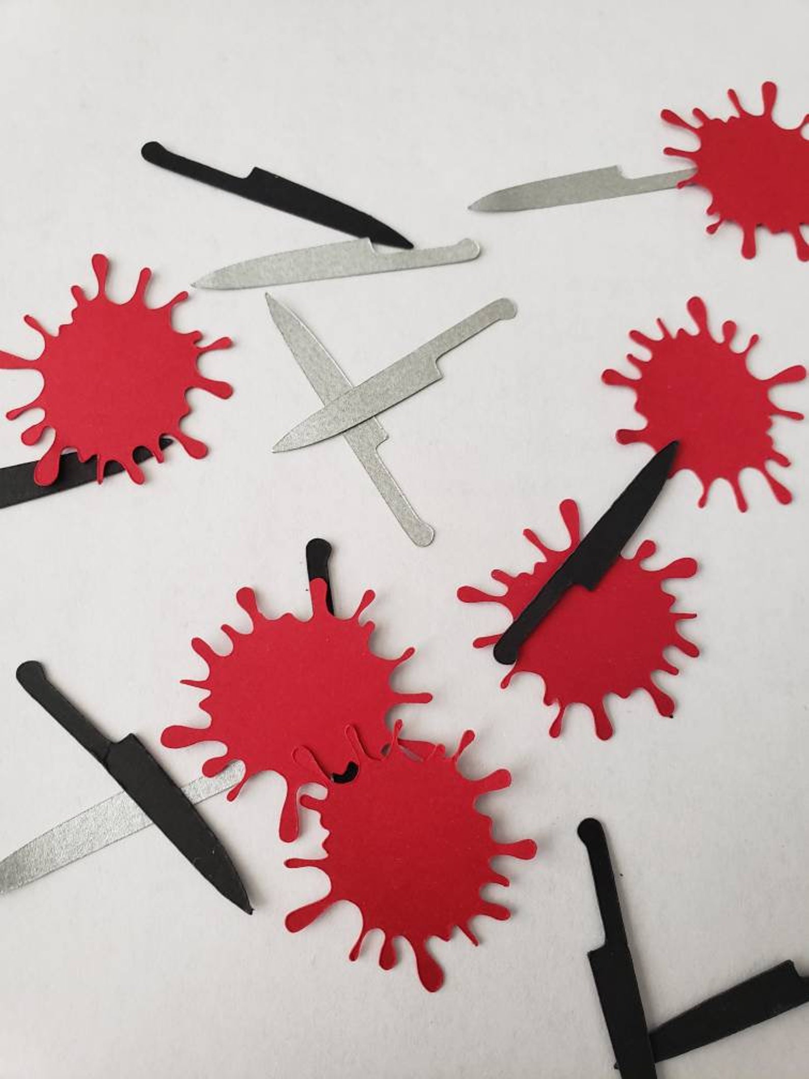 Blood Splatter Confetti, Murder Mystery Confetti, Friday the 13th Party ...