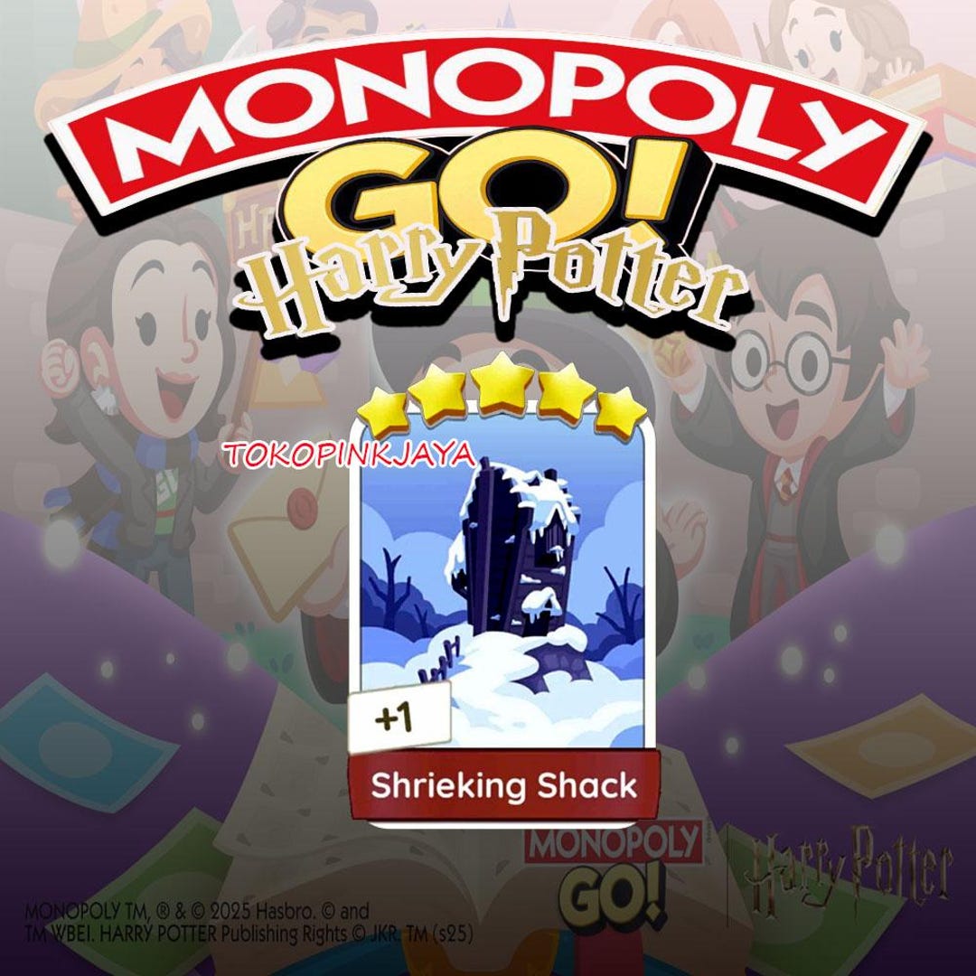 Monopoly_go! Harry_potter Album Shrieking Shack 5 STAR SET 18 - Etsy