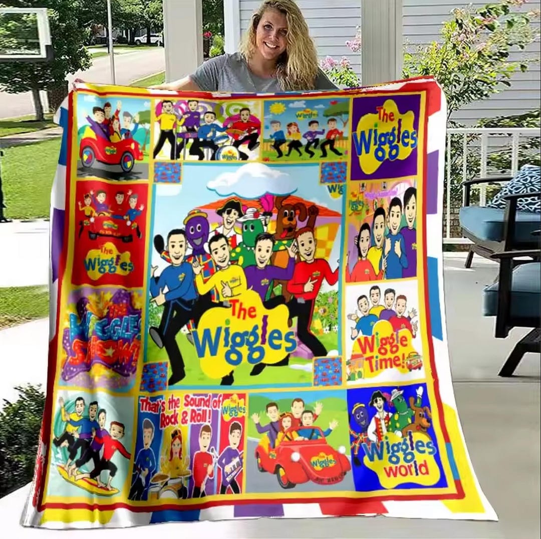 Custom Name the Wiggles Cartoon Blanket, Wiggles Blanket Bedding Travel ...