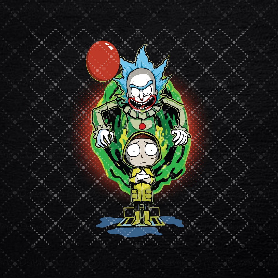 Rick and Morty It Pennywise Horror Characters Halloween Png, Rick and ...